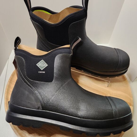 Shoes | Muck Boot Chore Classic Chelsea Black Slip On Boot Mens Size 14 ...